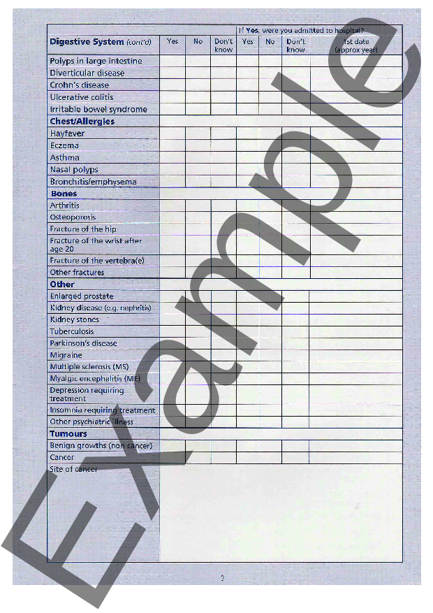 EPIC-Norfolk data dictionary